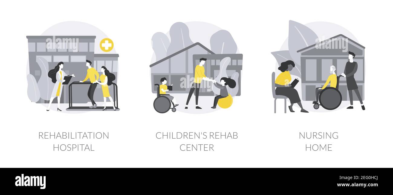 Medical facility abstract concept vector illustrations Stock Vector ...