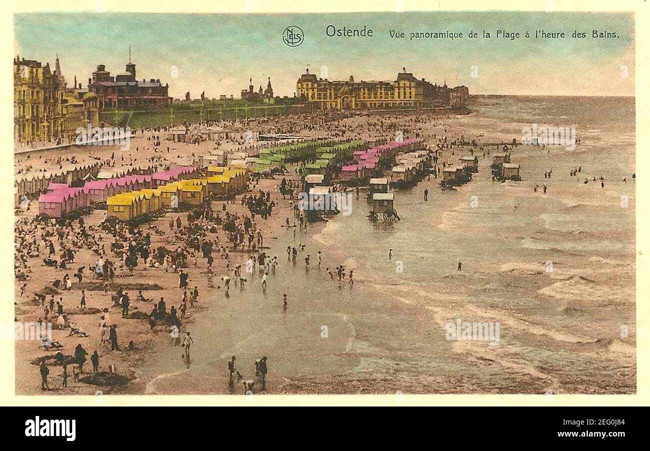 Ostende-vue de la digue-vers 1920- 01 Stock Photo - Alamy