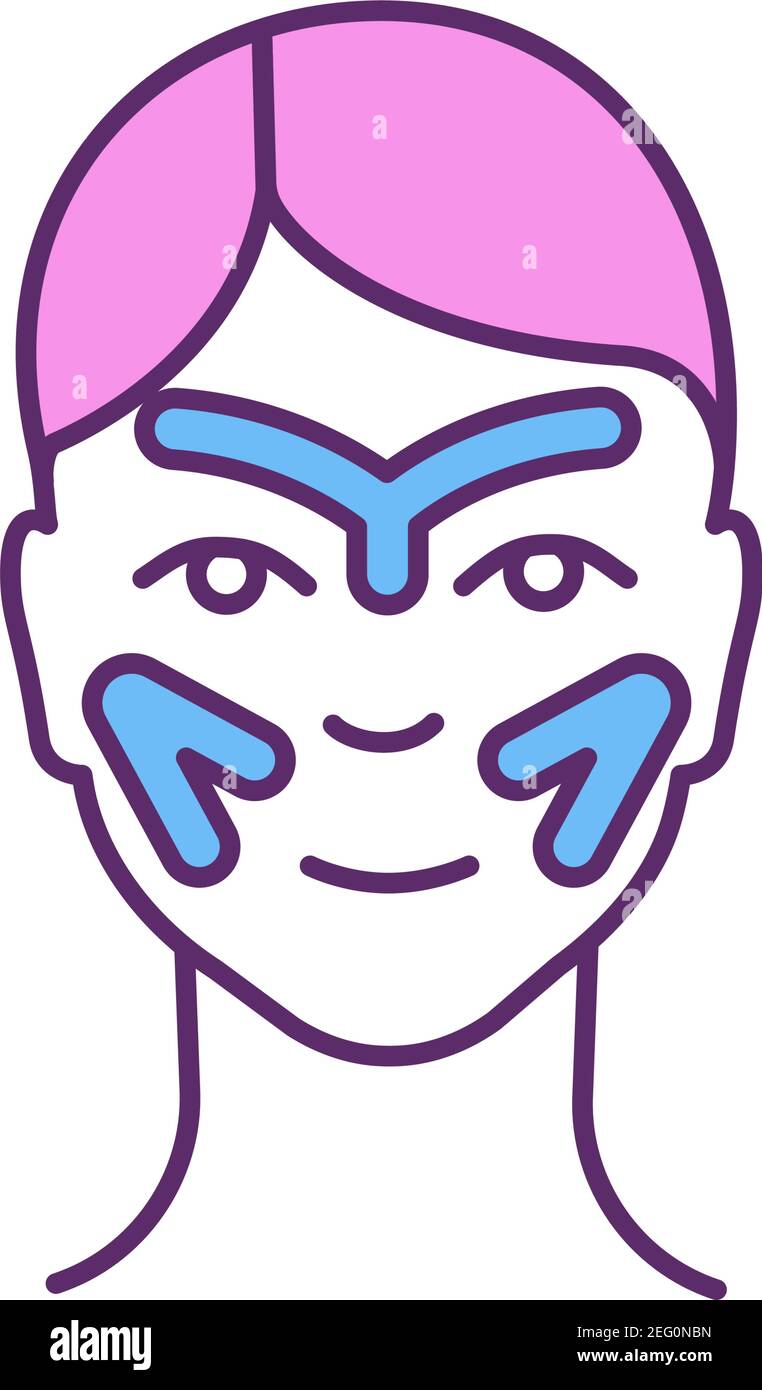 Face tapes RGB color icon Stock Vector Image & Art - Alamy