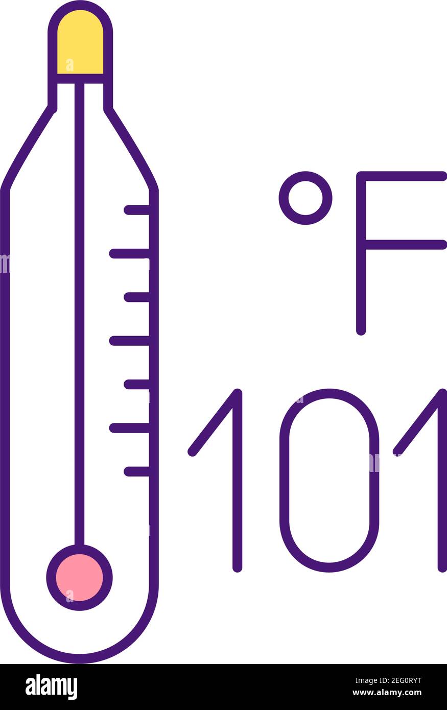 High body temperature RGB color icon Stock Vector Image & Art - Alamy