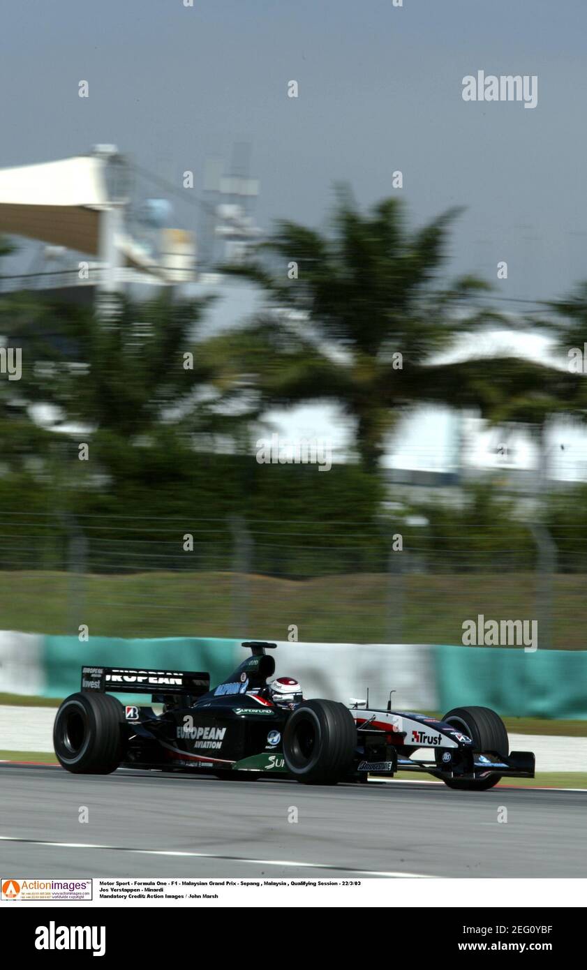 Jos verstappen minardi hi-res stock photography and images - Alamy