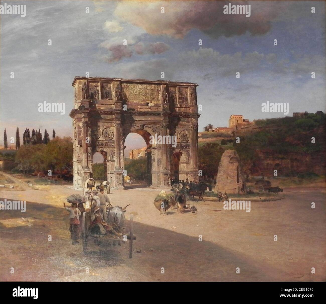 Oswald Achenbach Triumphal Arch in Rome Stock Photo - Alamy