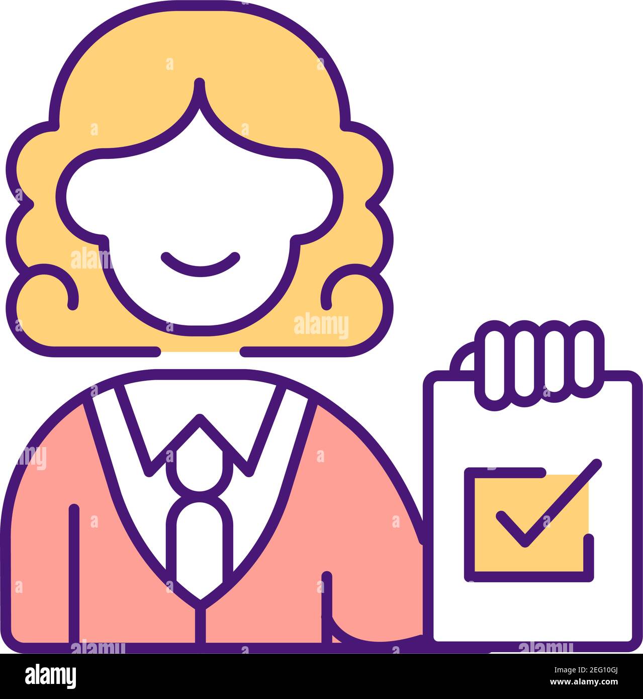 Signing contract RGB color icon Stock Vector Image & Art - Alamy