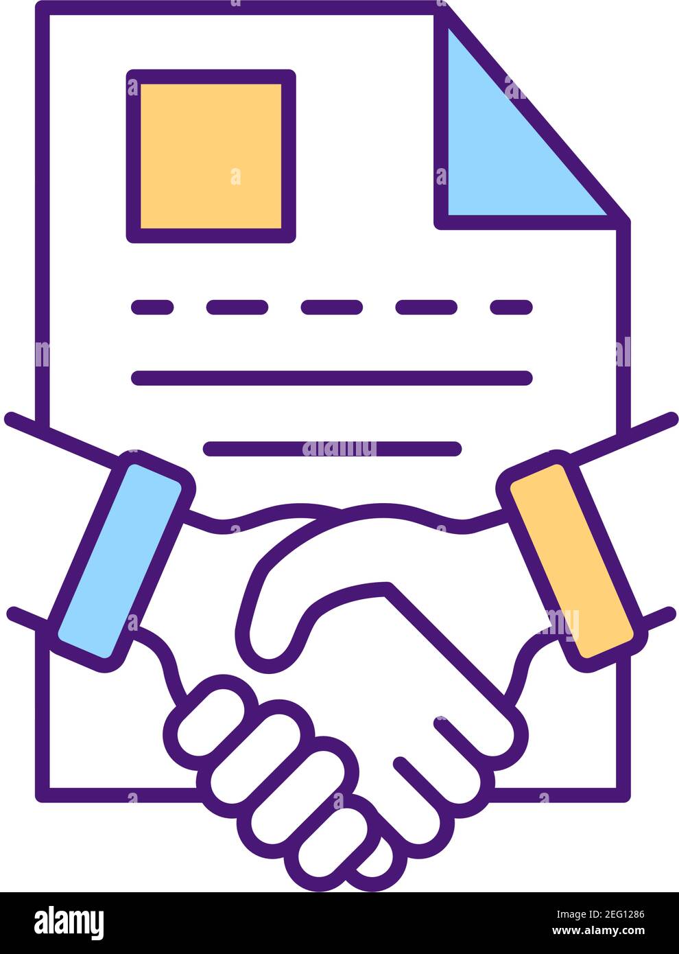 Documents agreement RGB color icon Stock Vector Image & Art - Alamy