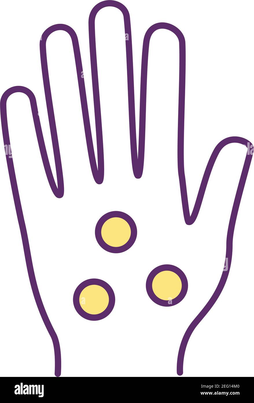 Hand pressure points RGB color icon Stock Vector Image & Art - Alamy