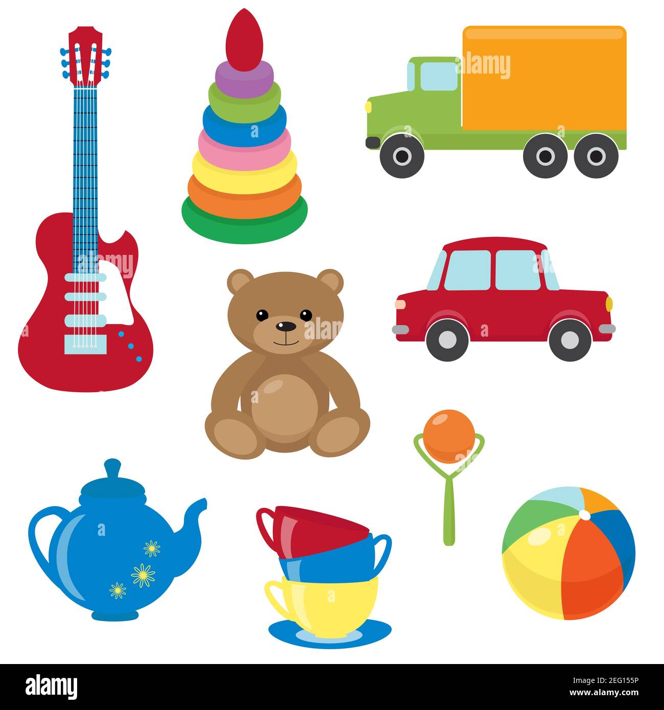 Collection of colorful vector toys Stock Vector Image & Art - Alamy