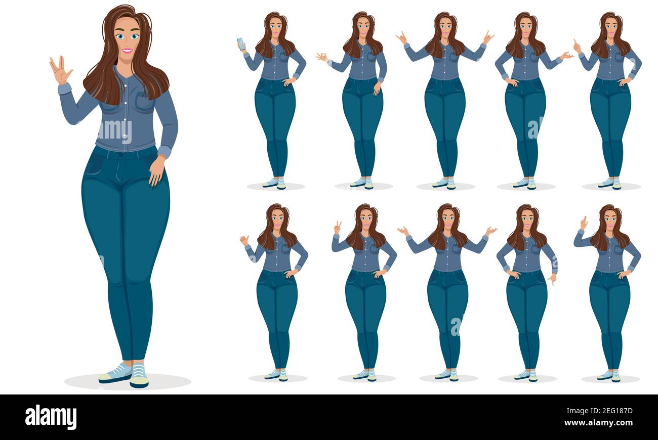 Teenage thinking gesture Stock Vector Images - Alamy