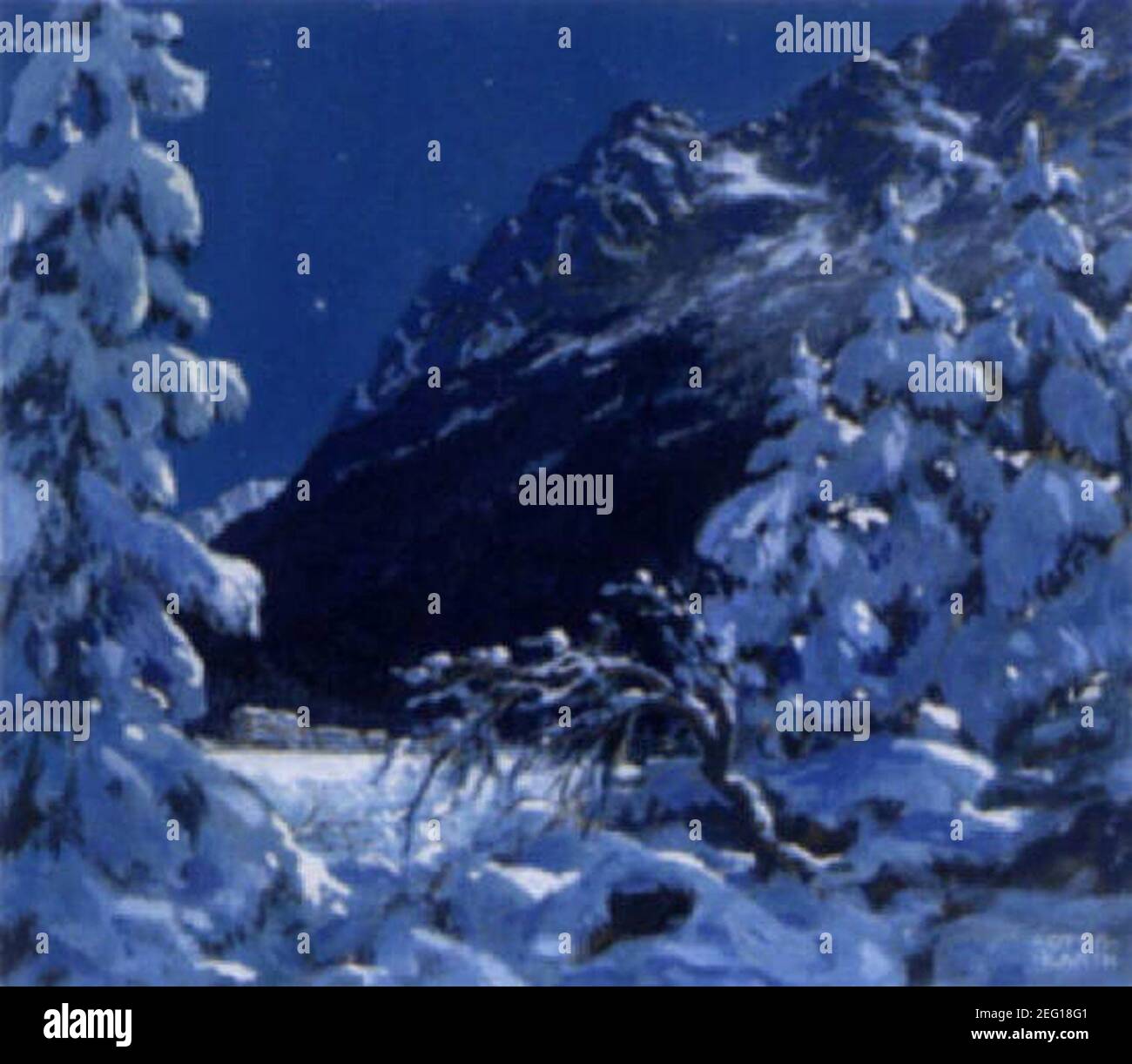 Otto Barth, Winternacht Stock Photo - Alamy