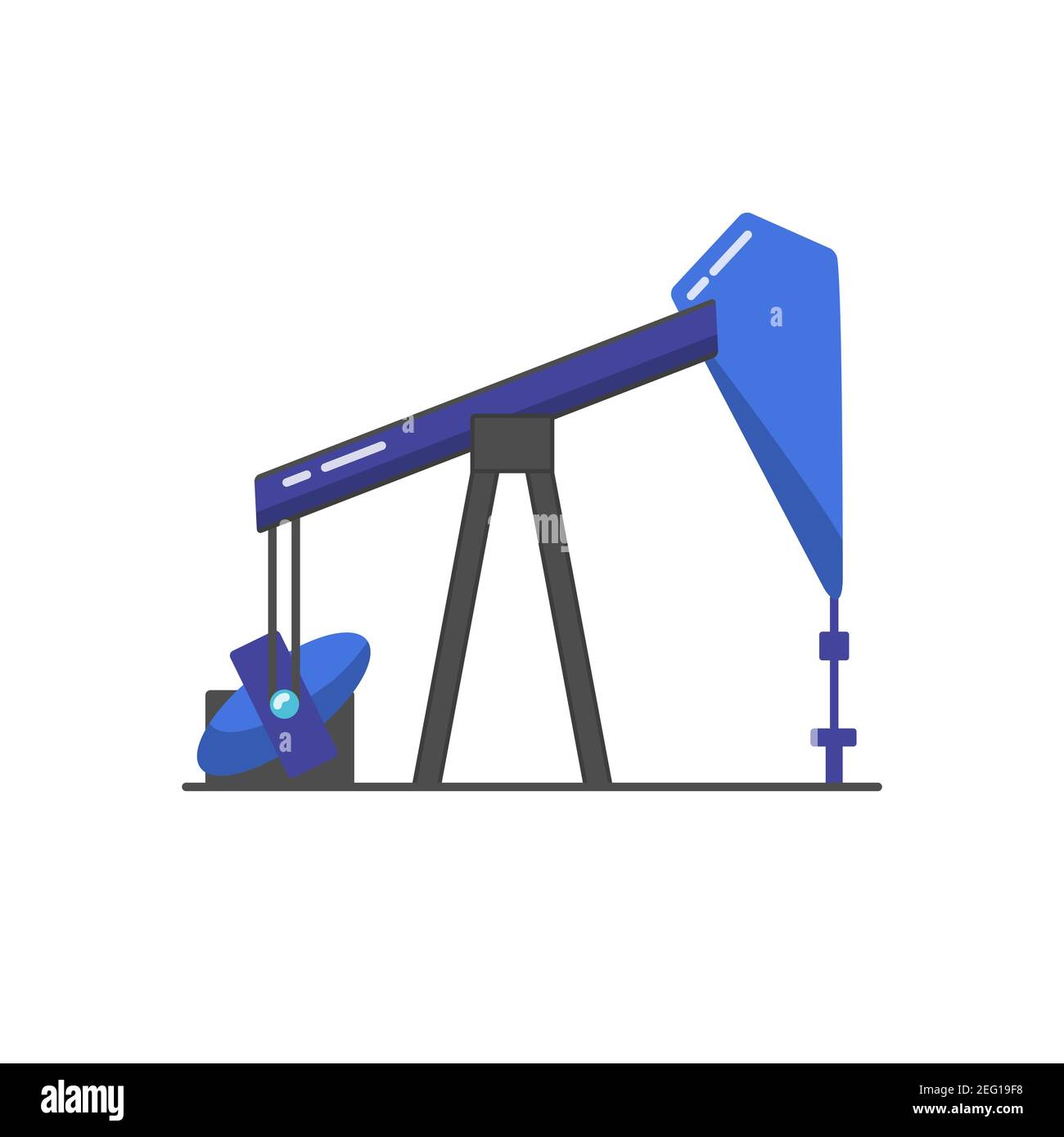 Oil rig icon in flat style. Exploration and oil production symbol ...