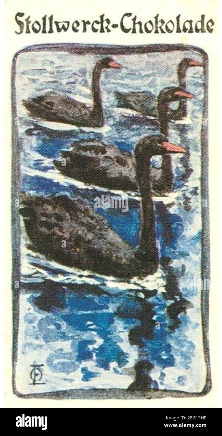 Otto Eckmann Schwarze Schwäne 1902 Stock Photo - Alamy