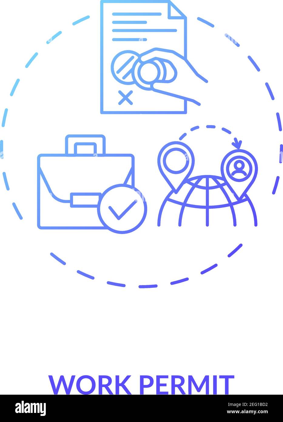 Work permit concept icon Stock Vector Image & Art - Alamy