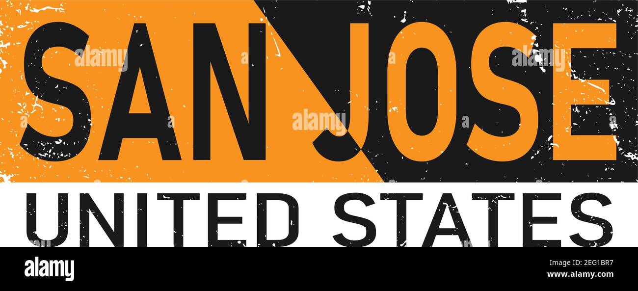 San Jose. City of United States of America. Editable logo vector design ...