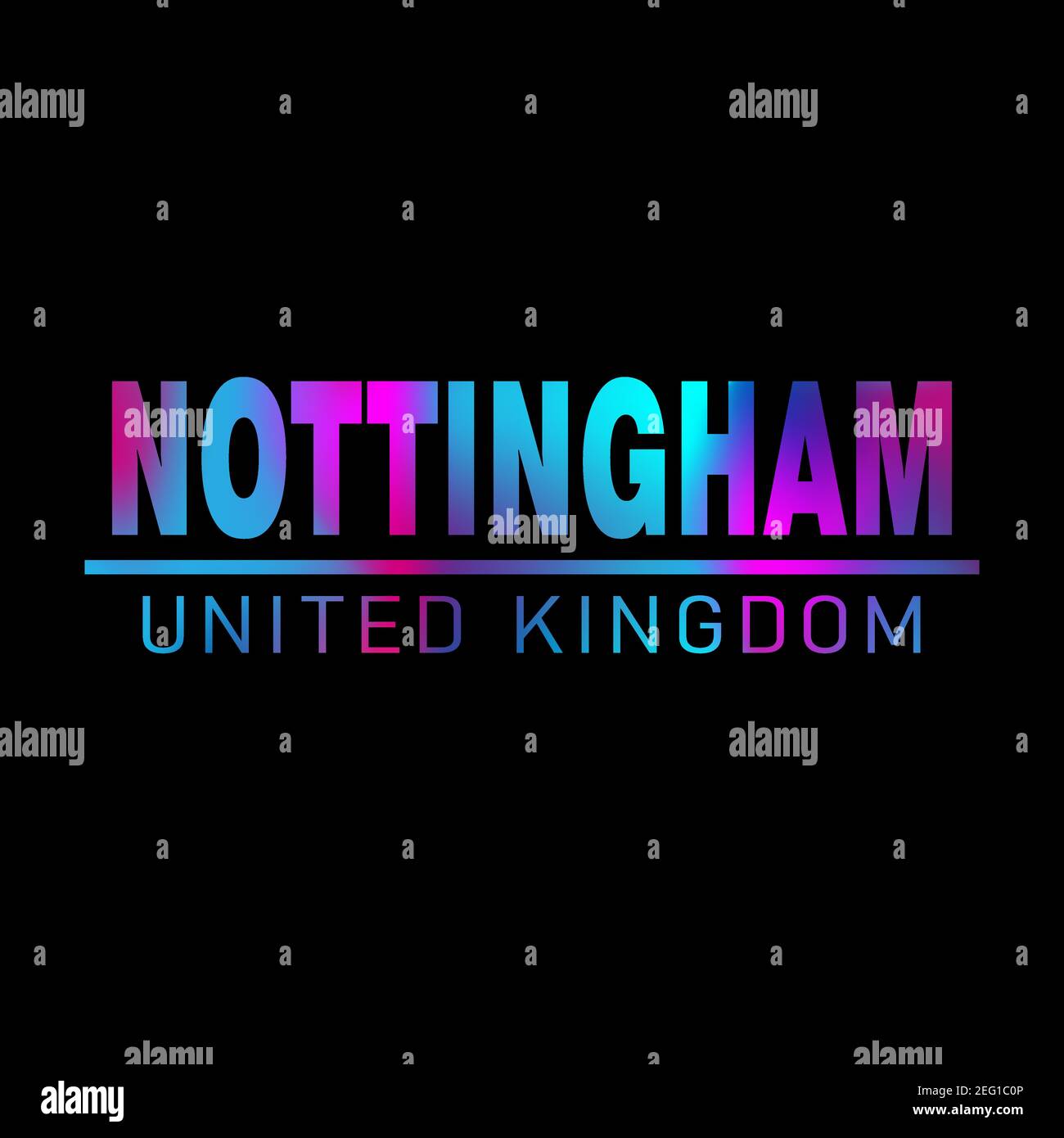 Nottingham. Colorful typography text banner. Vector the word nottingham ...