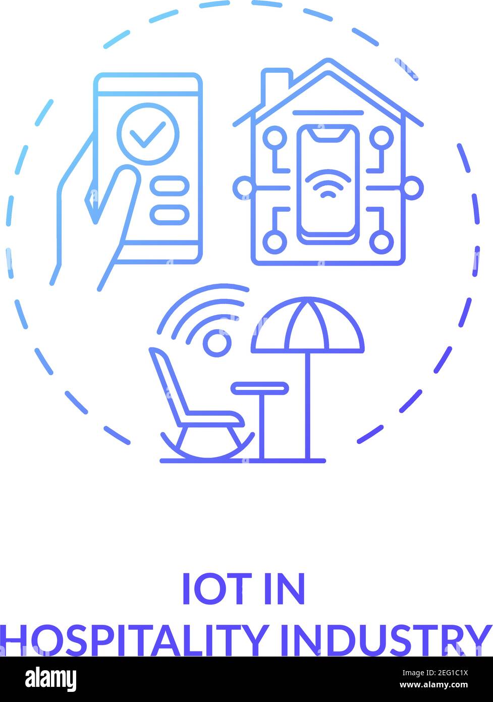 IoT in hospitality industry concept icon Stock Vector Image & Art - Alamy