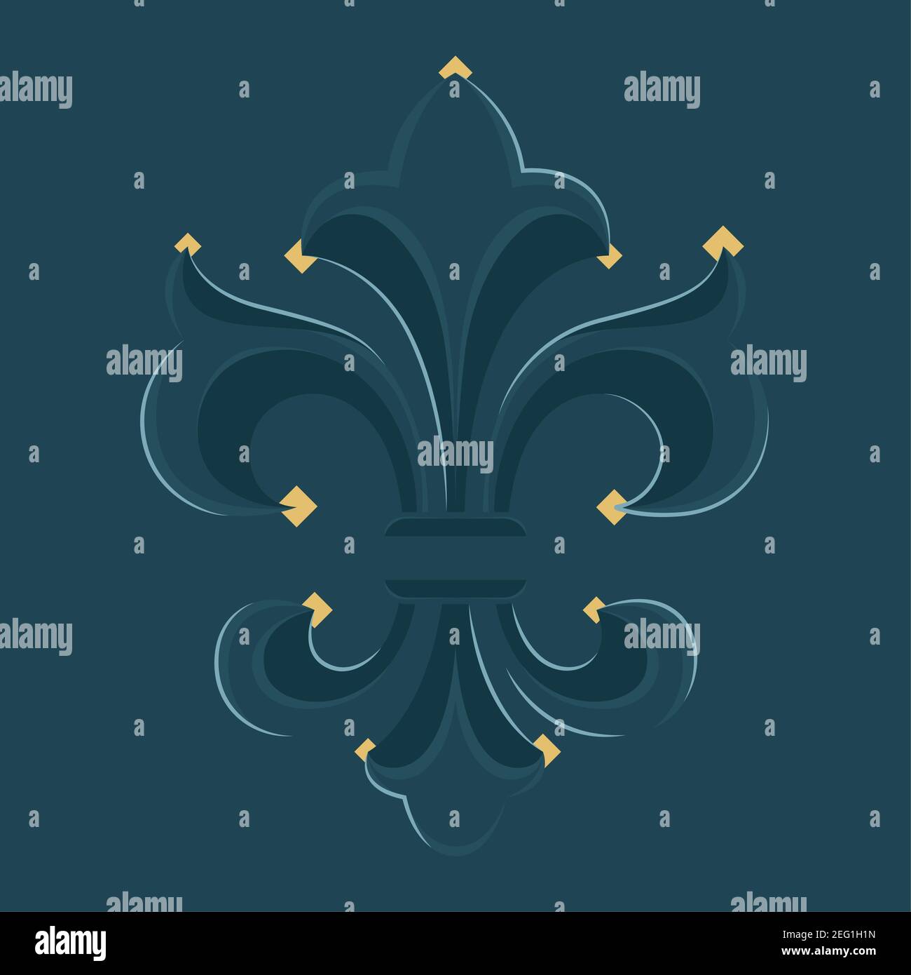 Fleur de lis. Medieval heraldry decoration - Vector Stock Vector Image ...