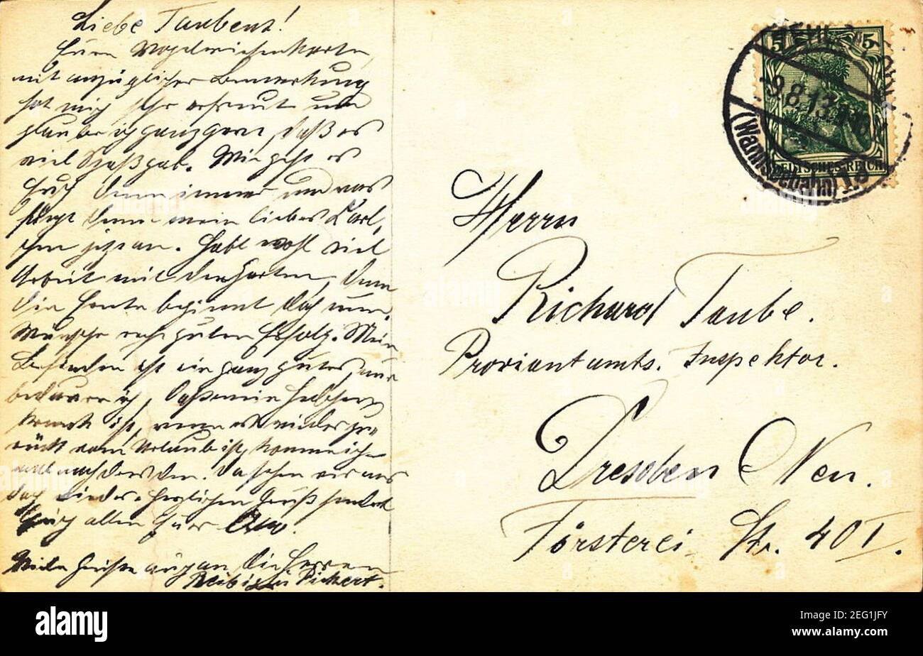 Otto Rasch Brandenburgische Dragoner 1913 Rückseite Stock Photo - Alamy