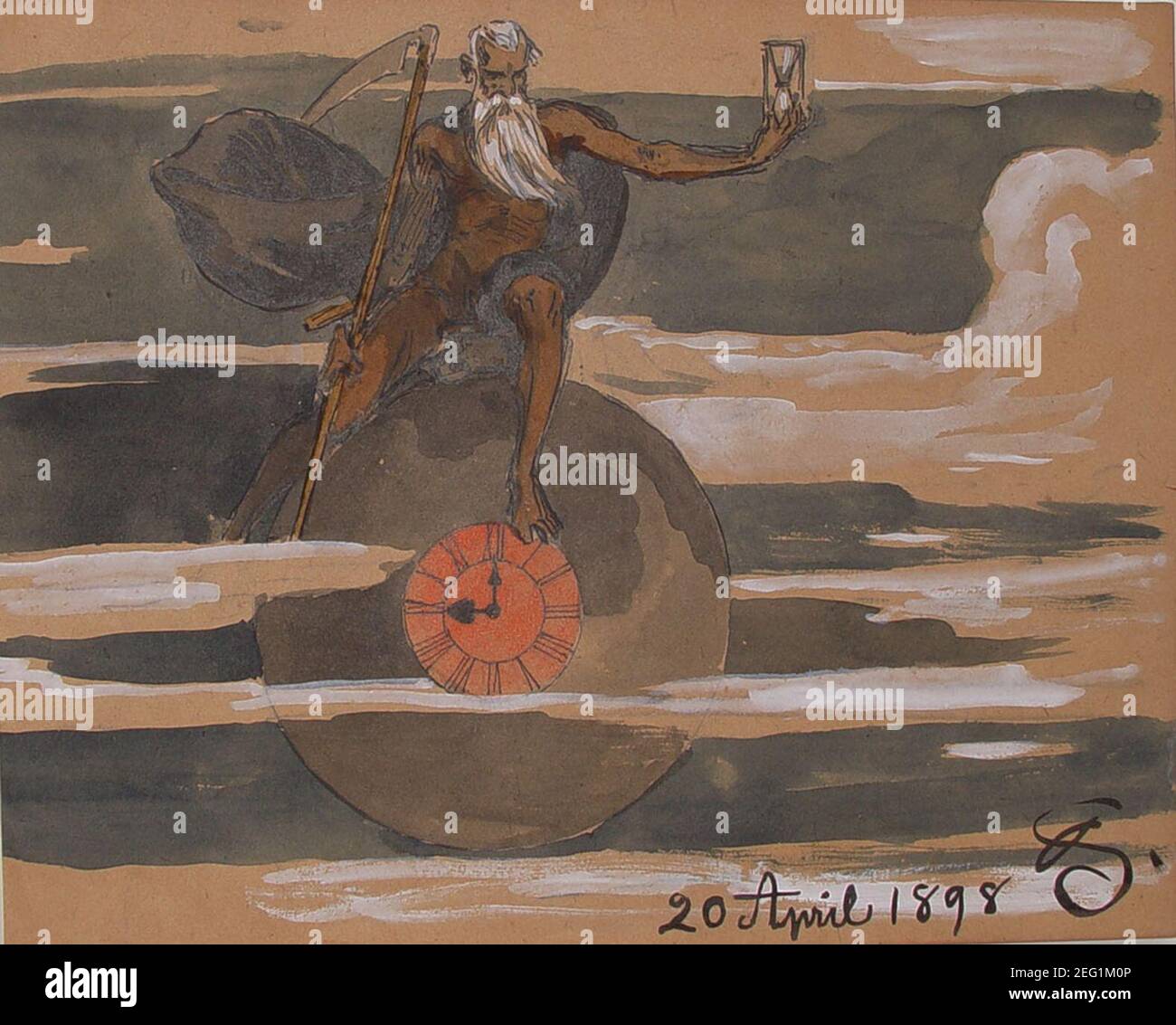 Otto Seitz - Der Sensenmann, 1898 Stock Photo - Alamy