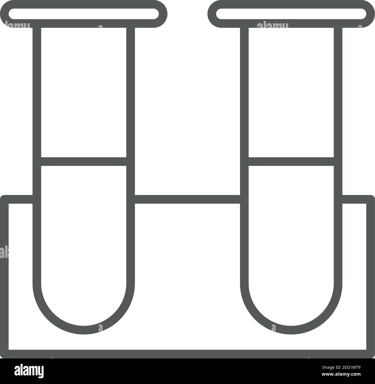 medical science chemistry test tube on rack vector illustration line ...