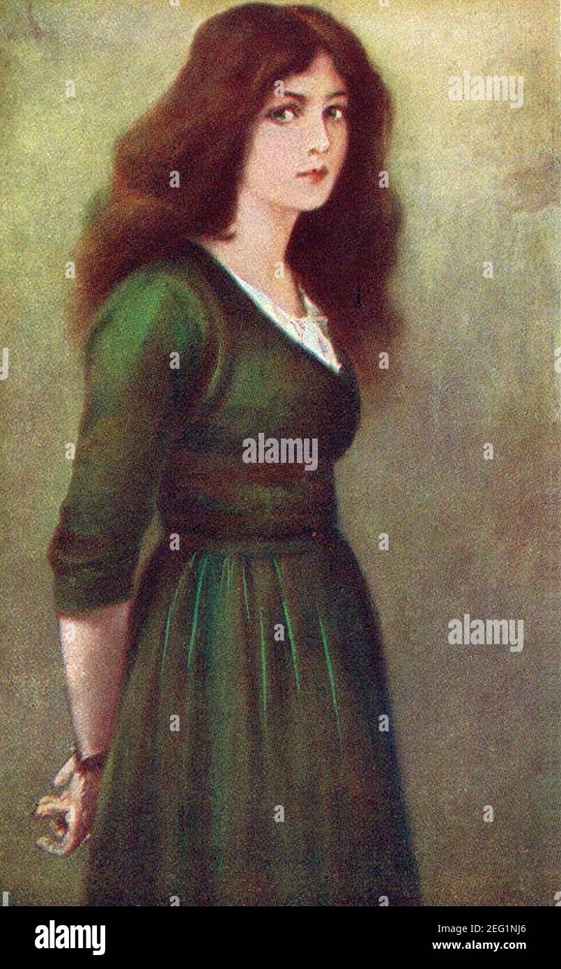 Otto Theodore Gustav Lingner - Madchen im grunen Kleid Stock Photo - Alamy