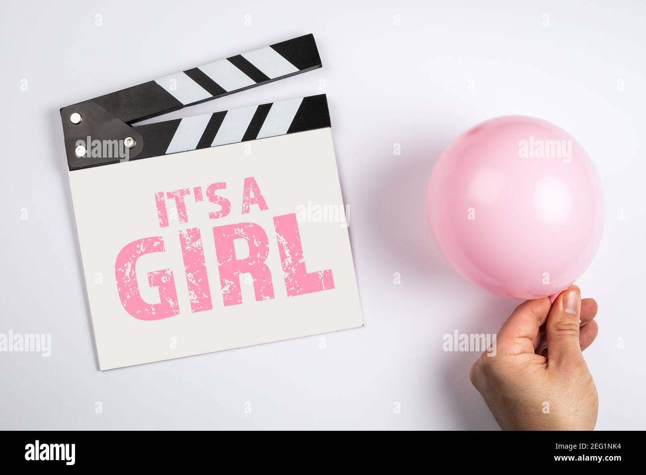 It's a girl. Birthday and sonographic examination concept. Movie ...
