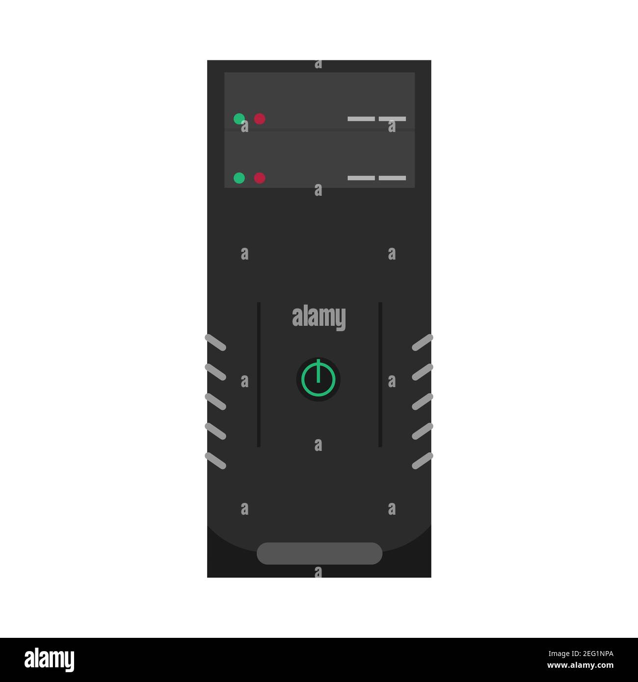 Computer case technology desktop hardware illustration vector. Modern ...