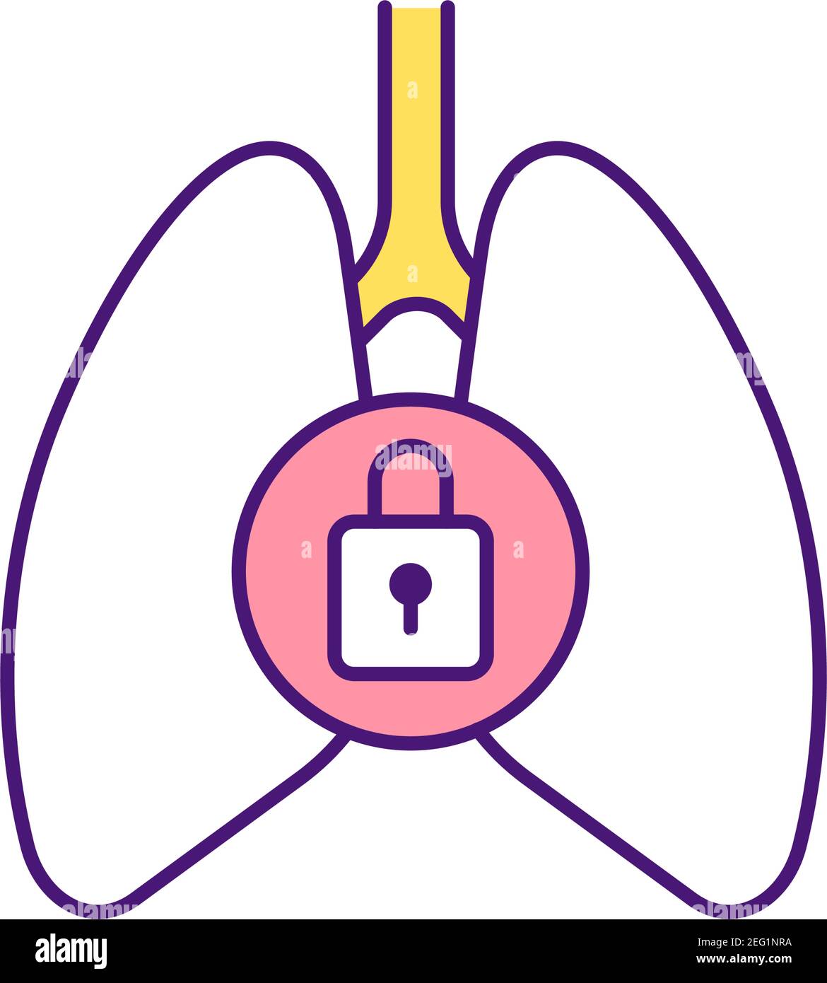 Breathing problems RGB color icon Stock Vector Image & Art - Alamy