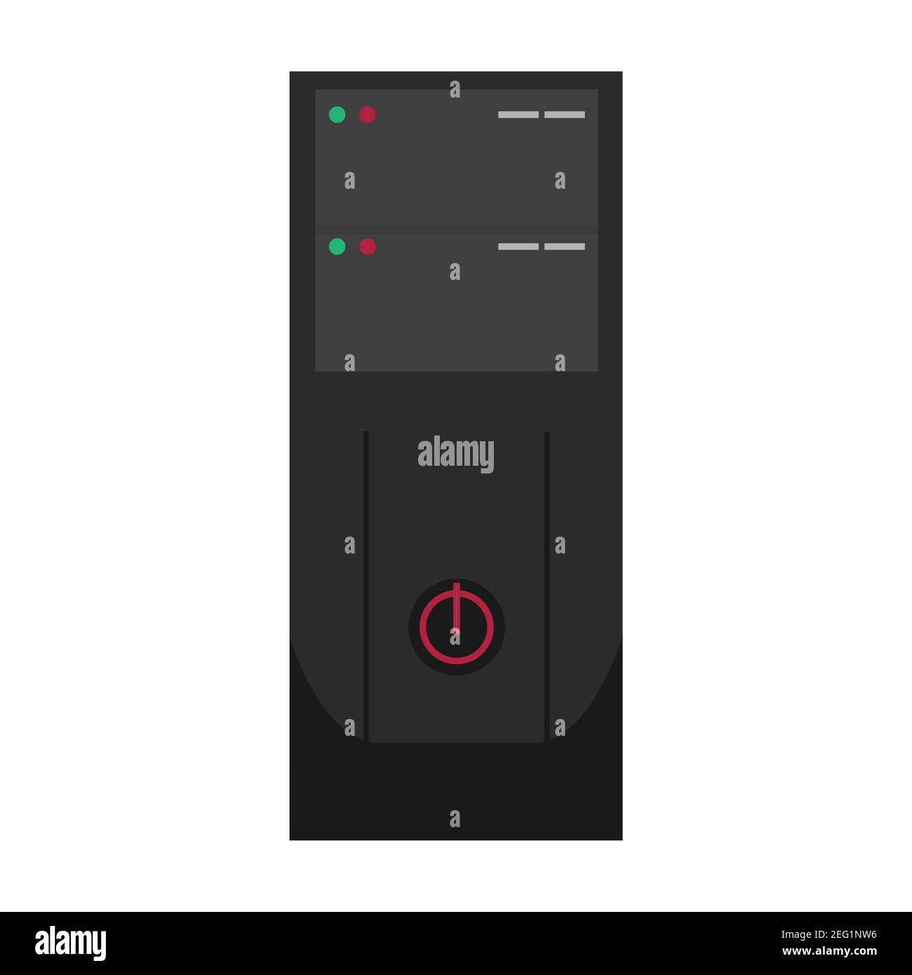 Computer case technology desktop hardware illustration vector. Modern ...