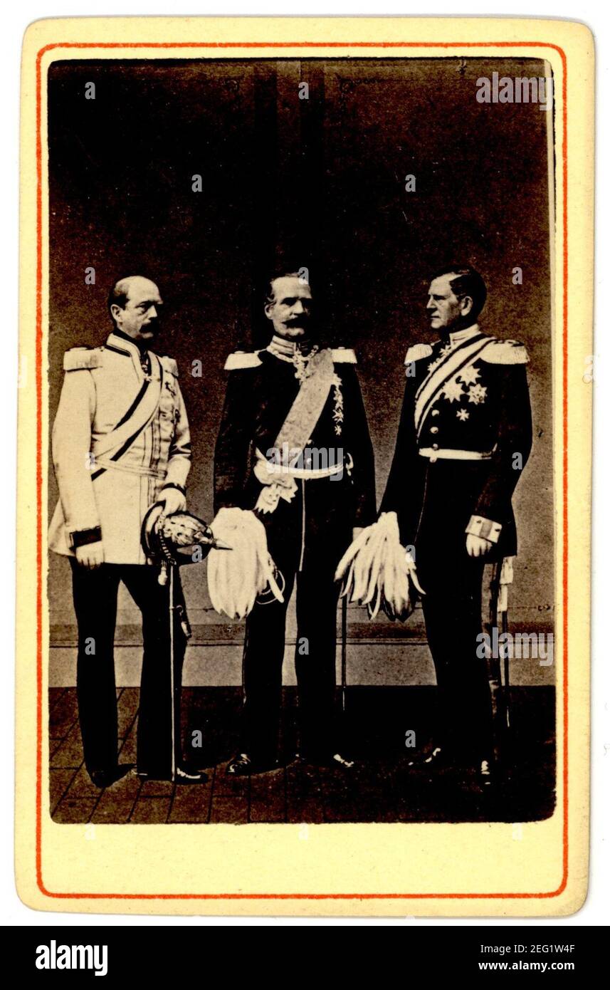 Otto von Bismarck, Albrecht von Roon, Helmuth von Moltke, c. 1860-1870 ...