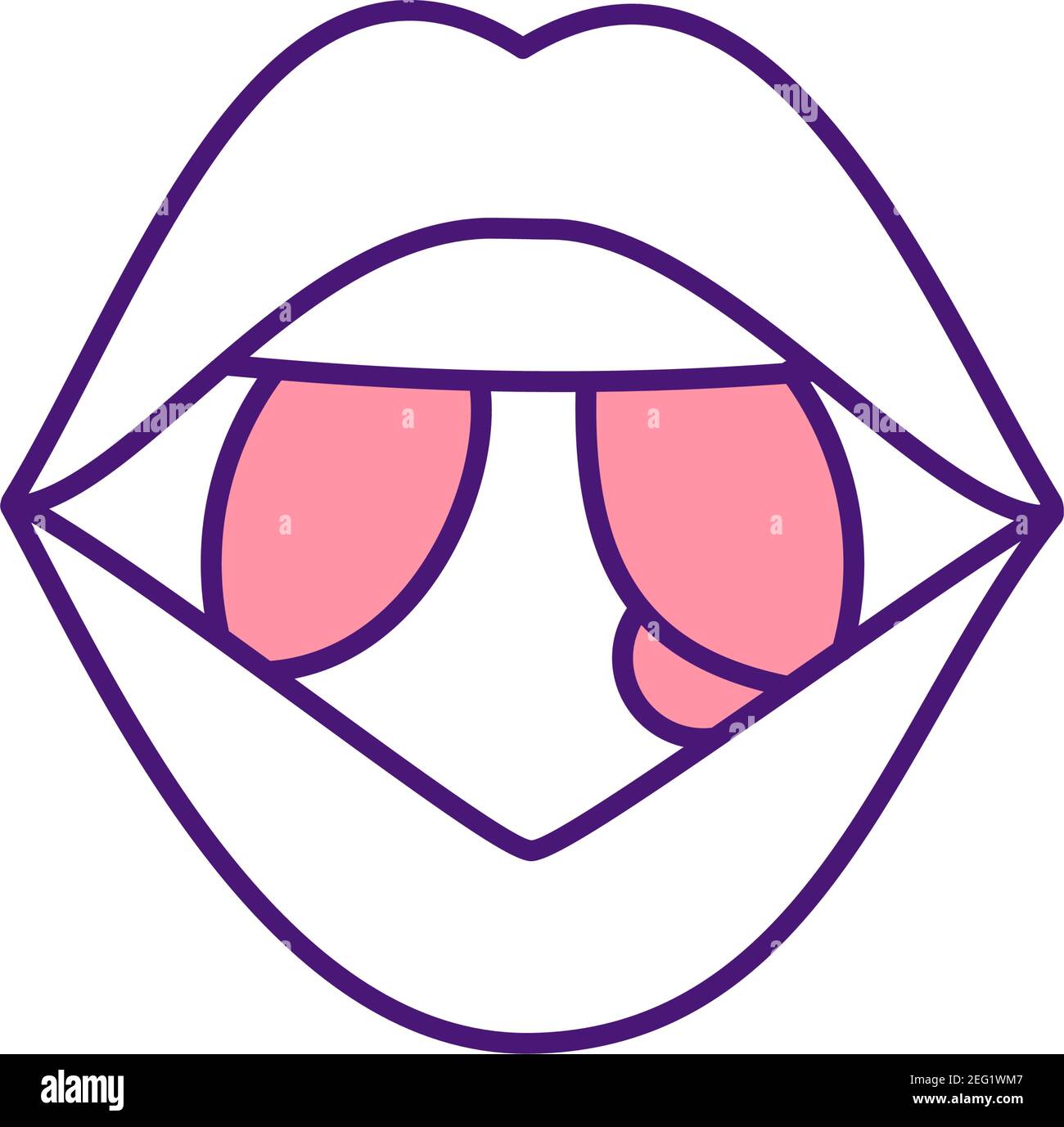 Swollen glands RGB color icon Stock Vector Image & Art - Alamy