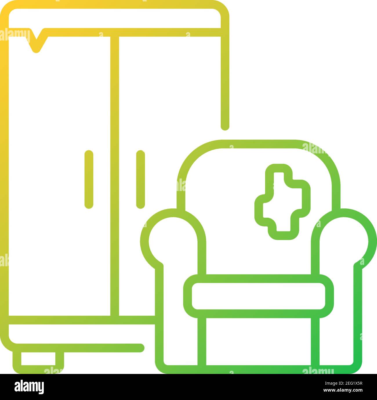 Bulky waste pick up gradient linear vector icon Stock Vector Image ...