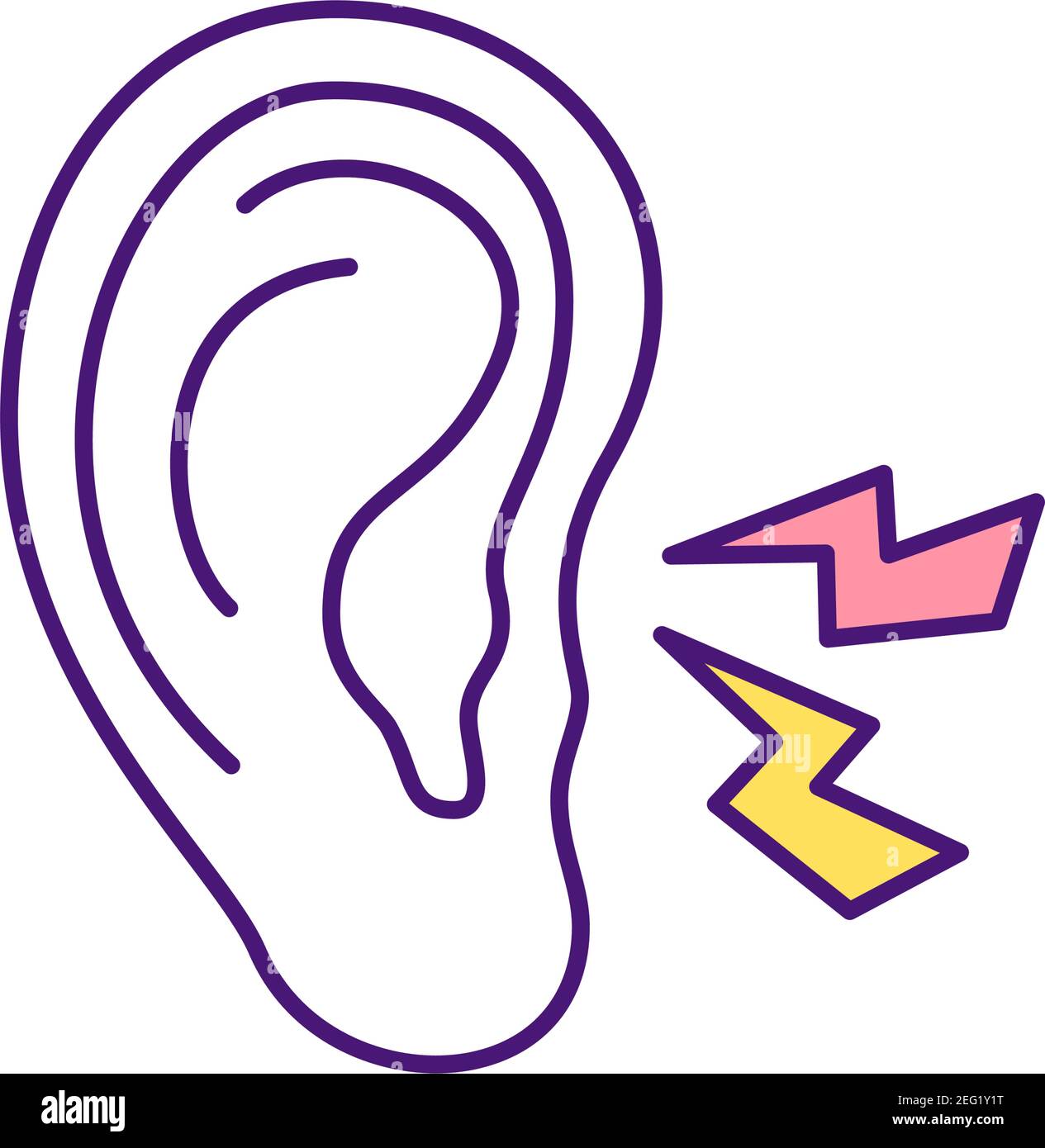 Ear infection RGB color icon Stock Vector Image & Art - Alamy