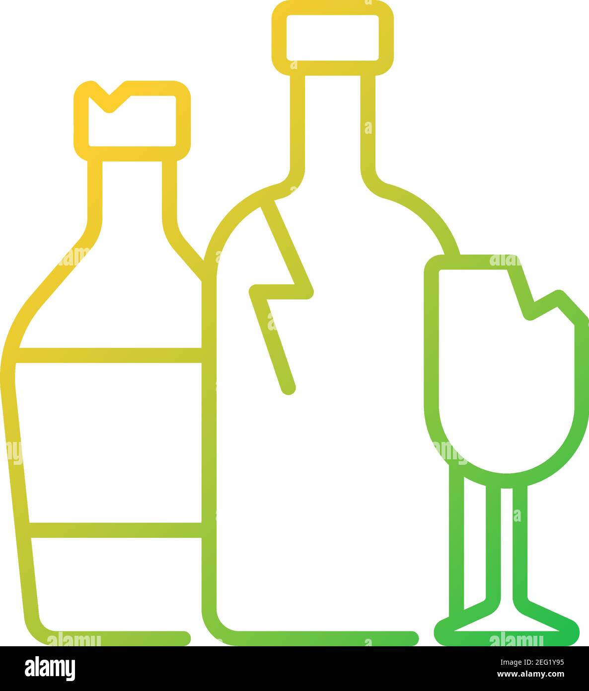 Glass recycling gradient linear vector icon Stock Vector Image & Art ...