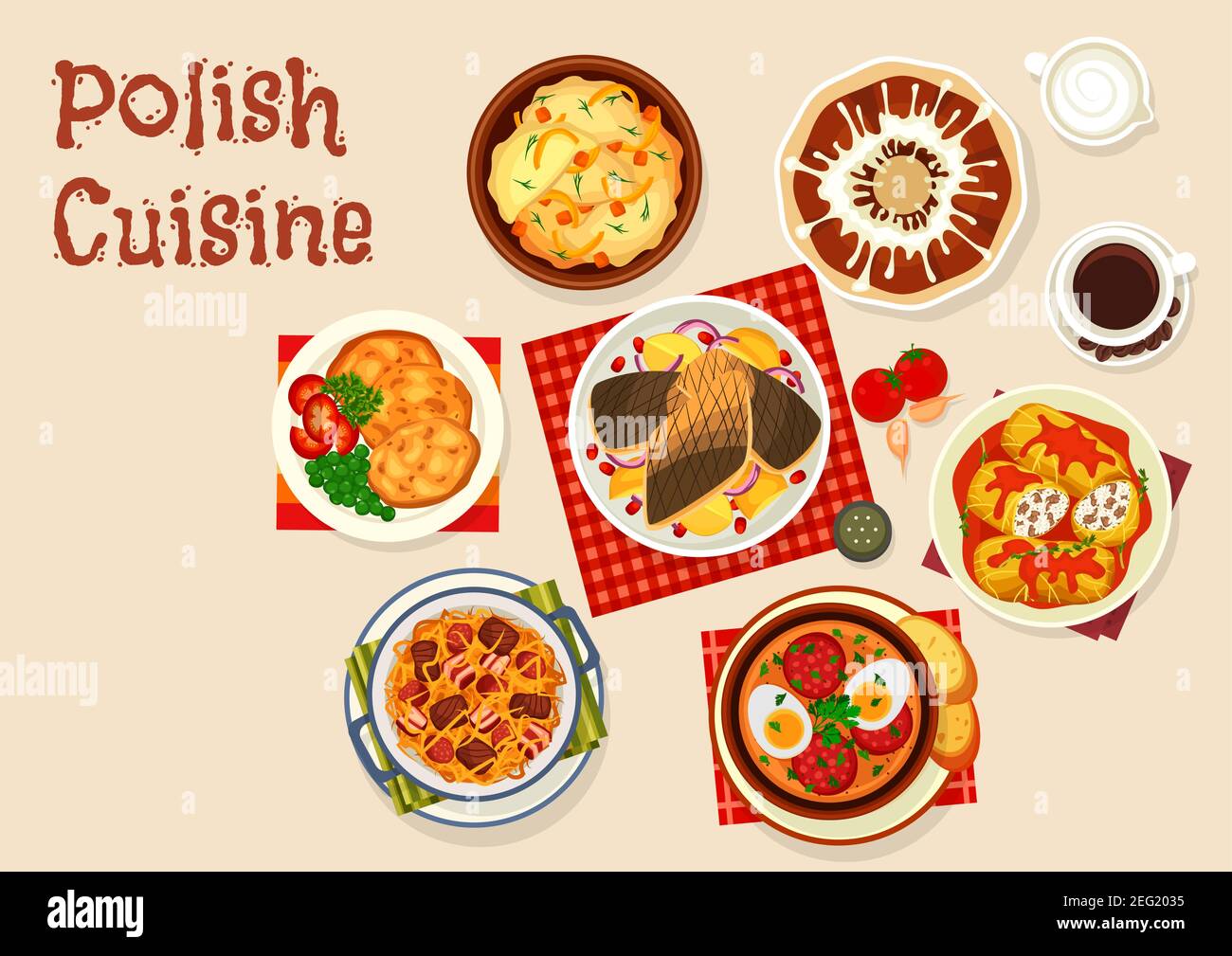 Polish food pancake Stock Vector Images - Alamy