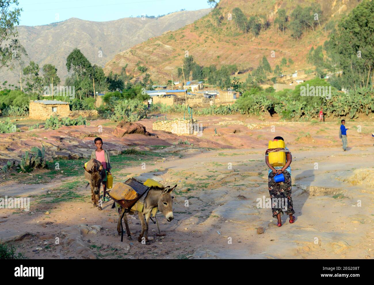 Everyday life in rural Tigray region in northern Ethiopia Stock Photo ...
