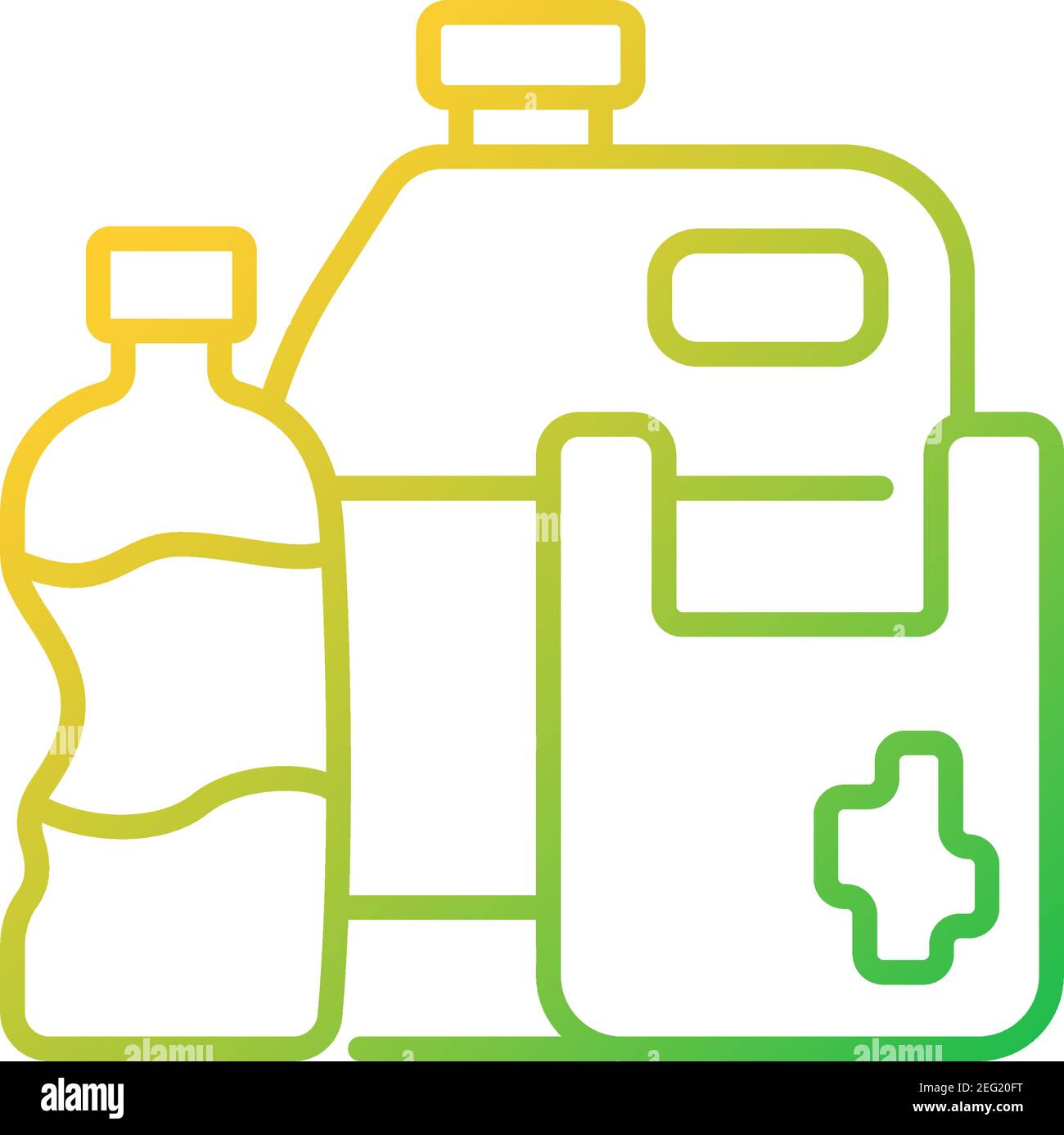Yellow bag plastic waste Stock Vector Images - Alamy