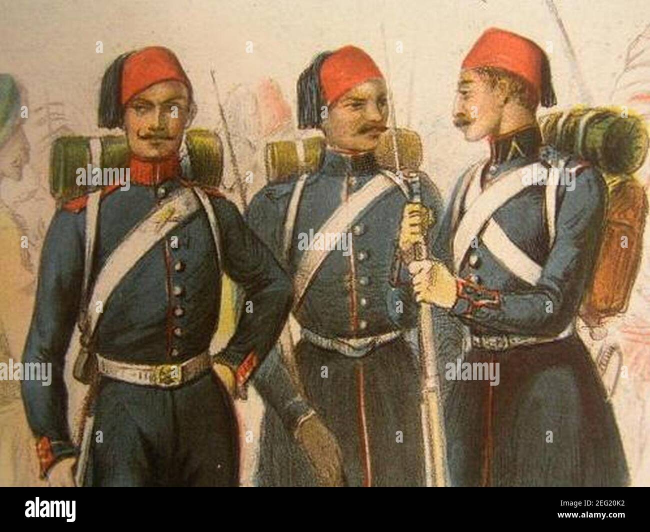 OTTOMAN SOLDIERS, 1854 Stock Photo - Alamy