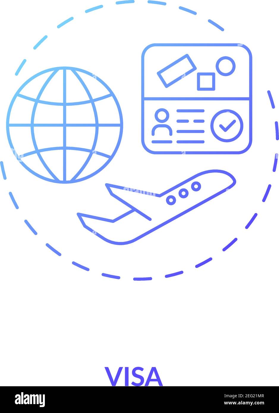 Visa concept icon Stock Vector Image & Art - Alamy