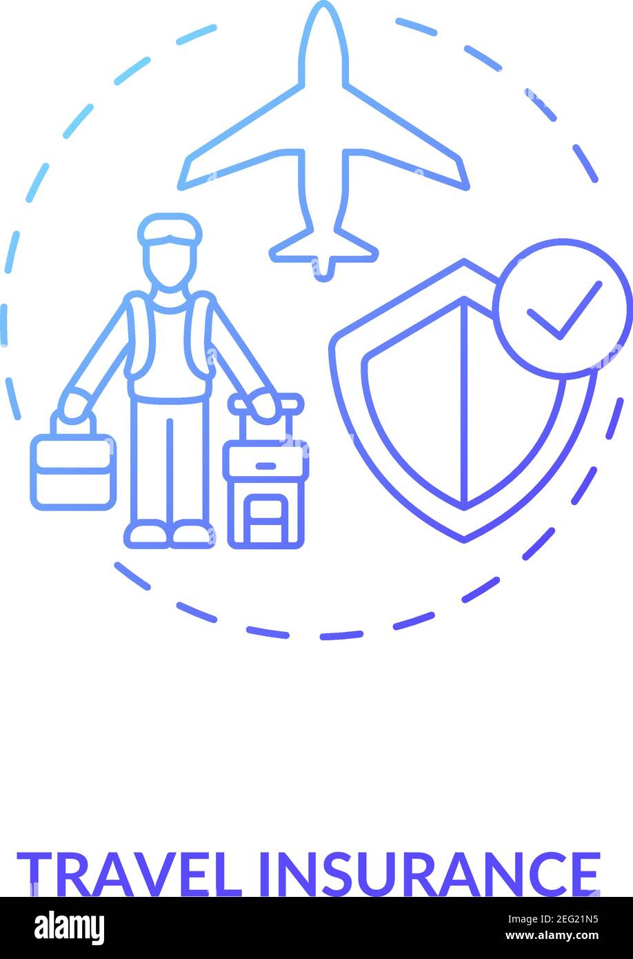 Travel insurance concept icon Stock Vector Image & Art - Alamy