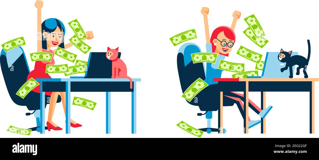 Woman winning the lottery Cut Out Stock Images & Pictures - Alamy