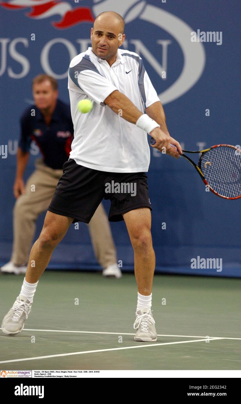 2002 us open agassi hi-res stock photography and images - Alamy
