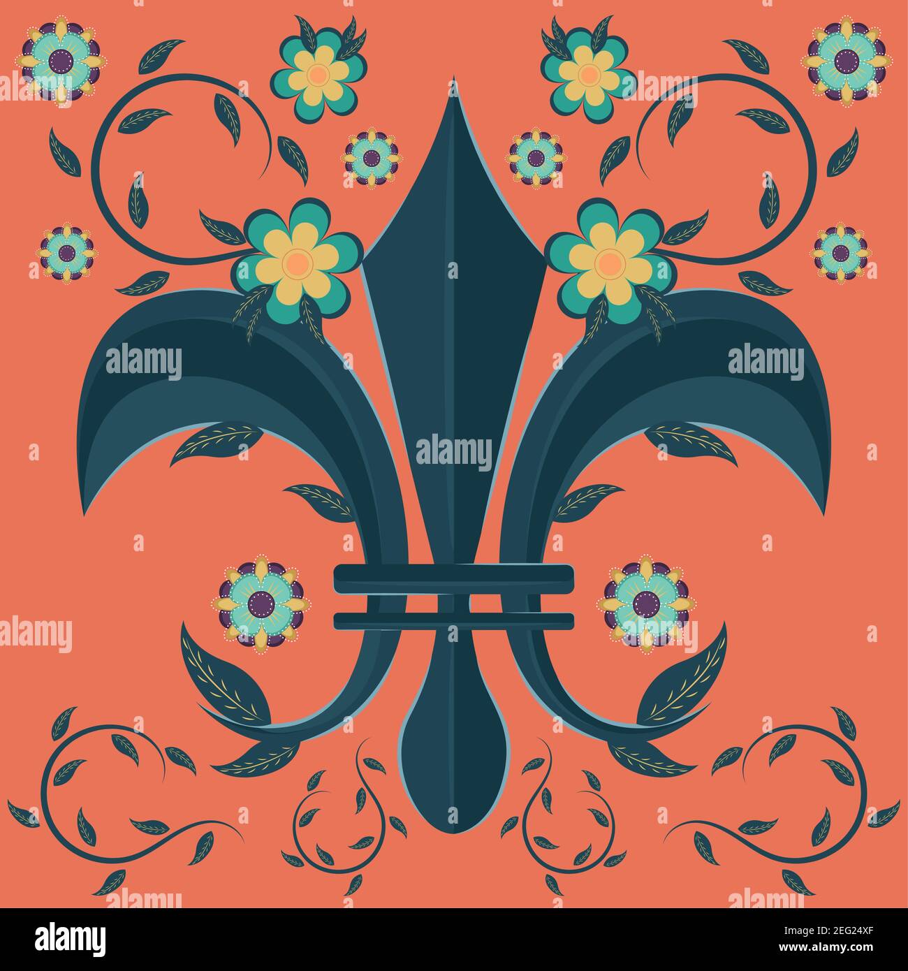 Fleur de lis. Medieval heraldry decoration - Vector Stock Vector Image ...