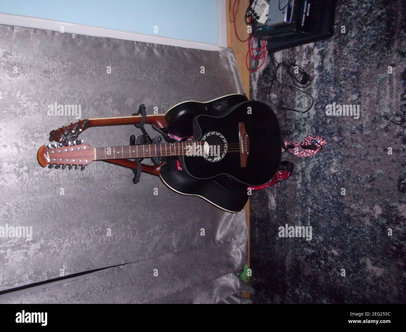 Photograph of a 12 string Ovation style guitar Stock Photo - Alamy