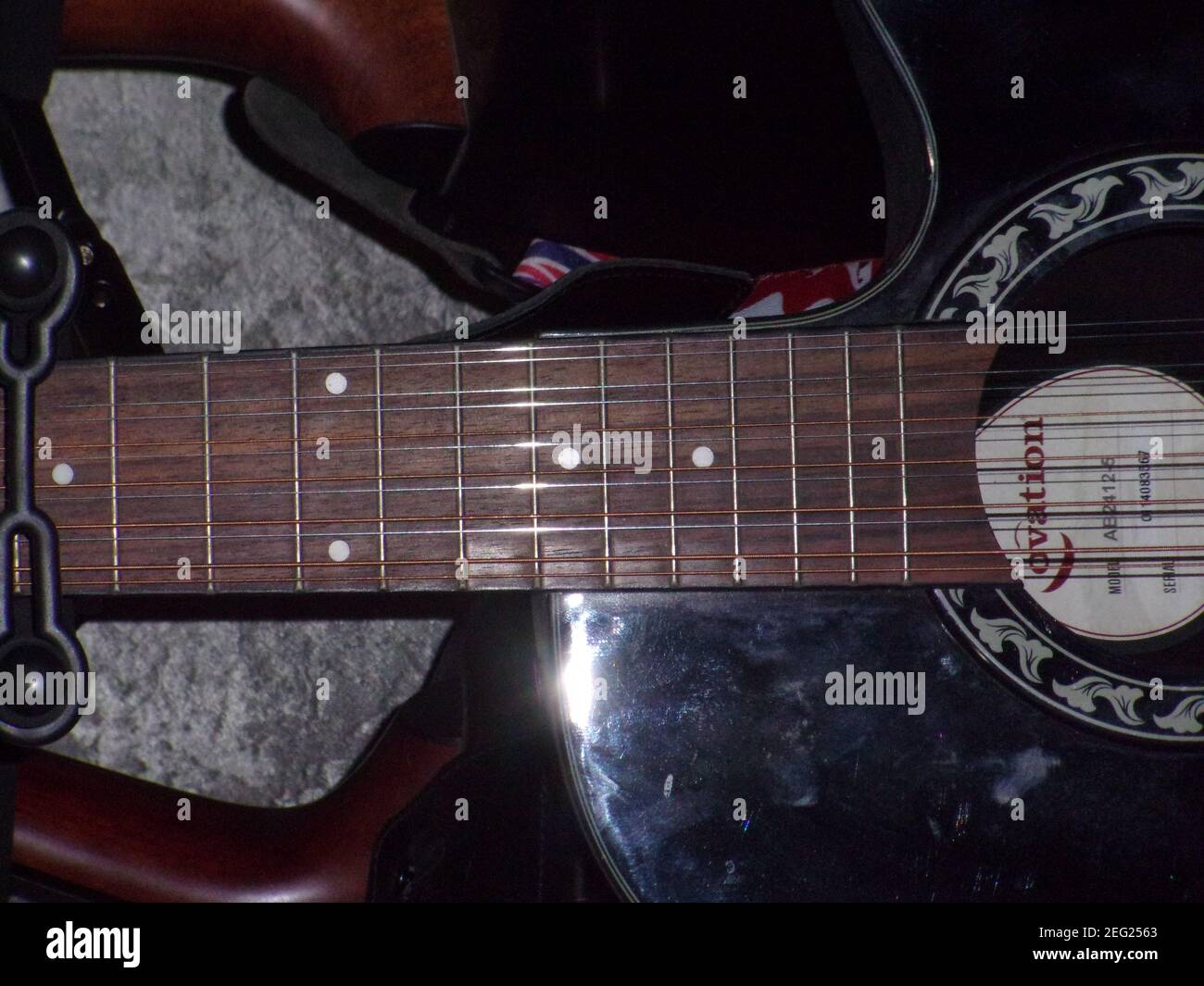 Photograph of a 12 string Ovation style guitar Stock Photo - Alamy