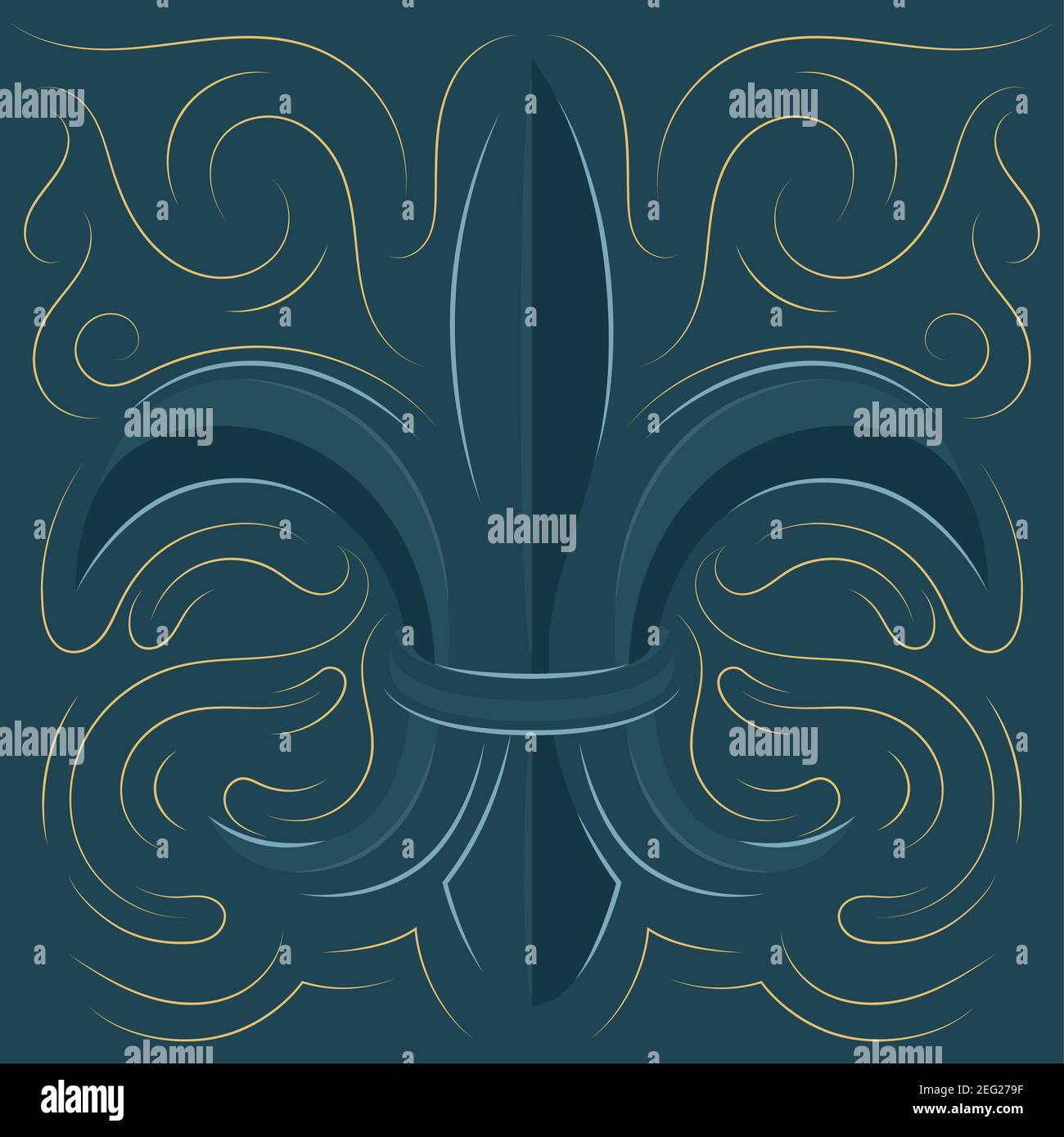 Fleur de lis. Medieval heraldry decoration - Vector Stock Vector Image ...