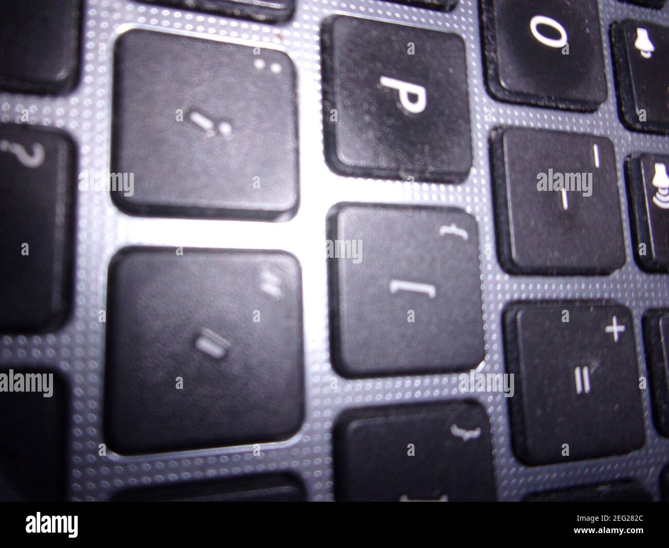 Laptop keys and keyboard close up Stock Photo - Alamy