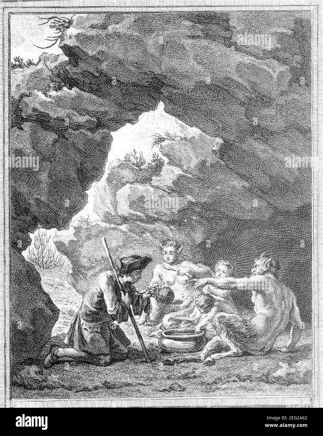 Oudry - le satyre et le passant Stock Photo - Alamy