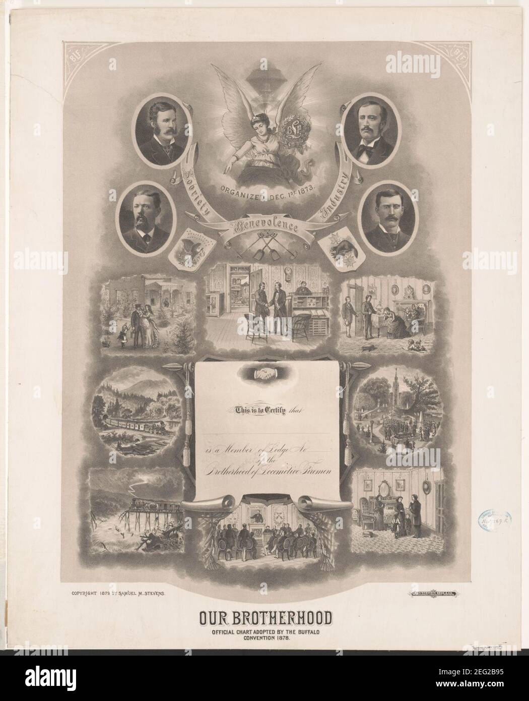 Our brotherhood. Official chart adopted by the buffalo. Convention 1878 ...