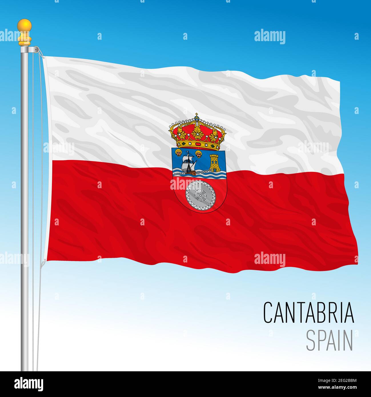 Flag of cantabria Stock Vector Images - Alamy