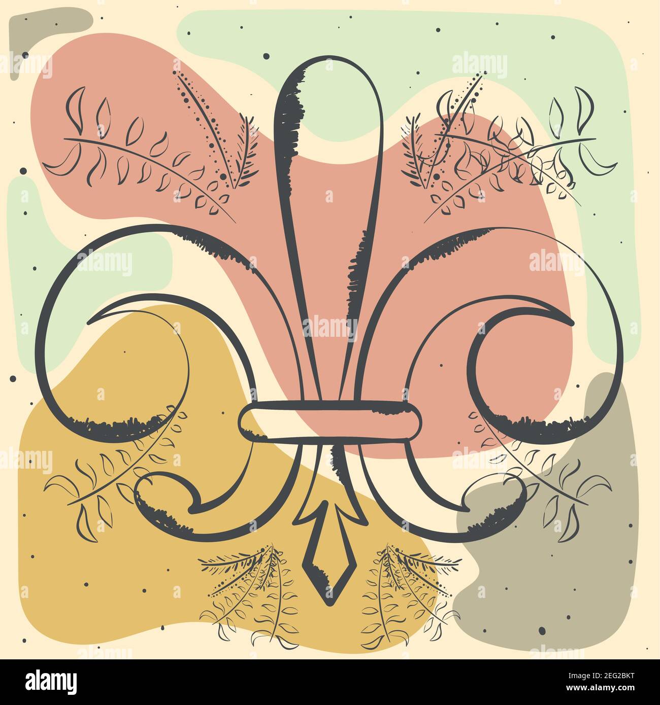 Fleur de lis. Medieval heraldry decoration - Vector Stock Vector Image ...