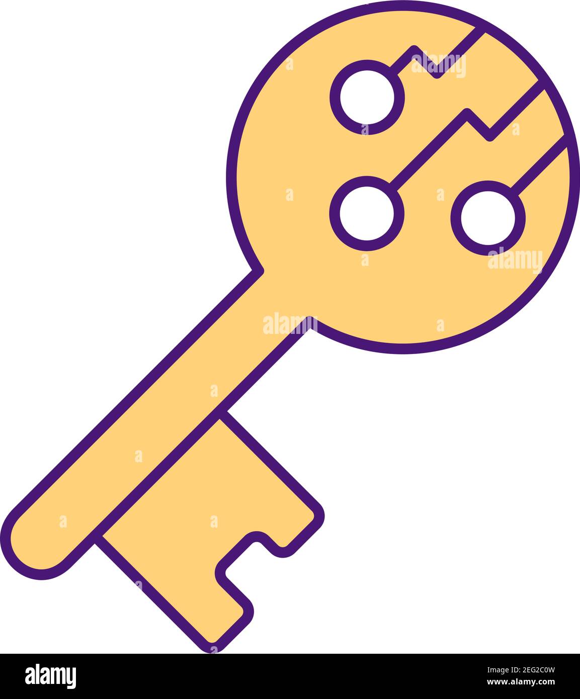 Digital signing key RGB color icon Stock Vector Image & Art - Alamy